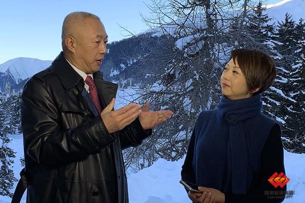 凌文出席世界经济论坛2019年年会并接受中国国际电视台专访